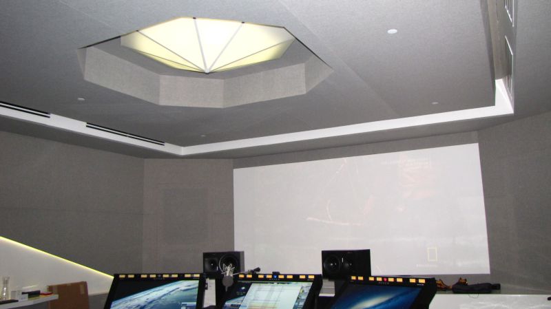 Cahuenga Studio Barrisol Ceiling Installation & FabriTRAK Wall Panel ...