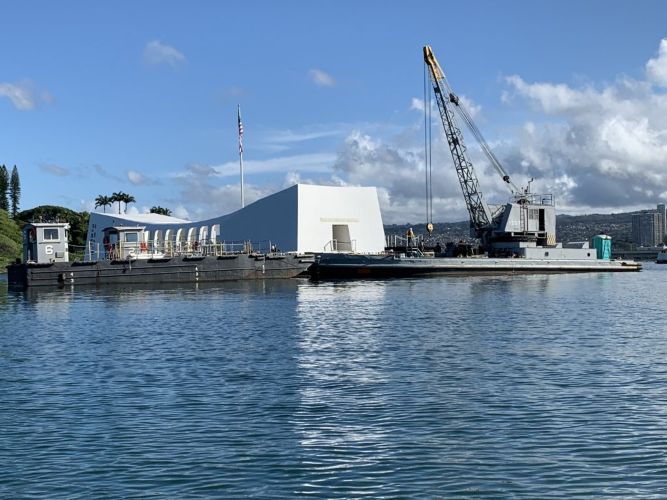 Repair Damage to USS Arizona Memorial & Floating Dock by North Wind in ...