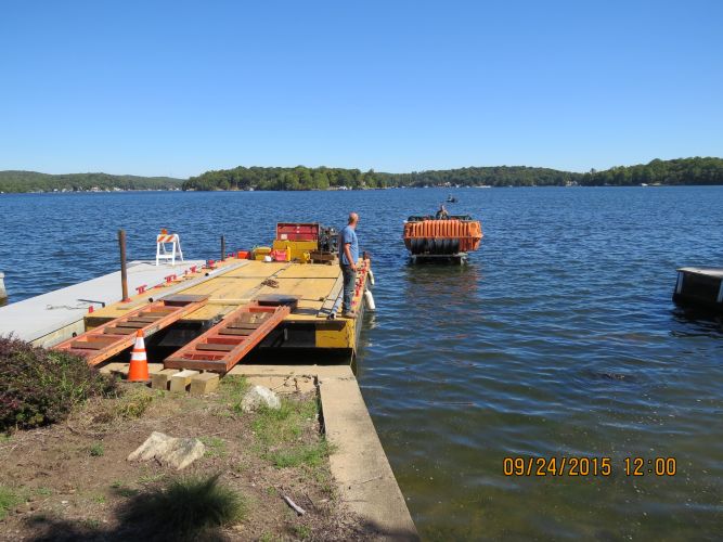 Lakefront Septic Install with Barge Access by Septic Experts LLC in ...