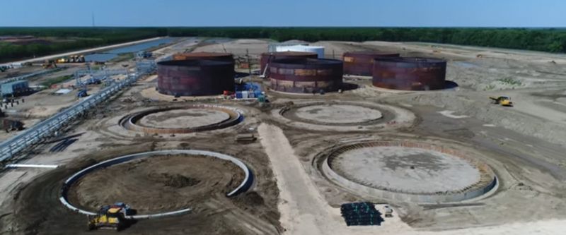 Tank Foundations on Mississippi River by Onshore Construction in Mount ...