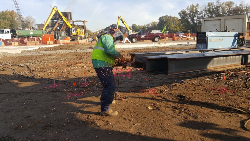 Lunda Construction Co. - Installation of Steel H-Pile Deep Foundation ...