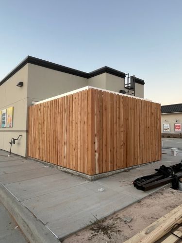 HTEAO walk in cooler and dumpster enclosure by A.O.3 Renovations LLC in ...