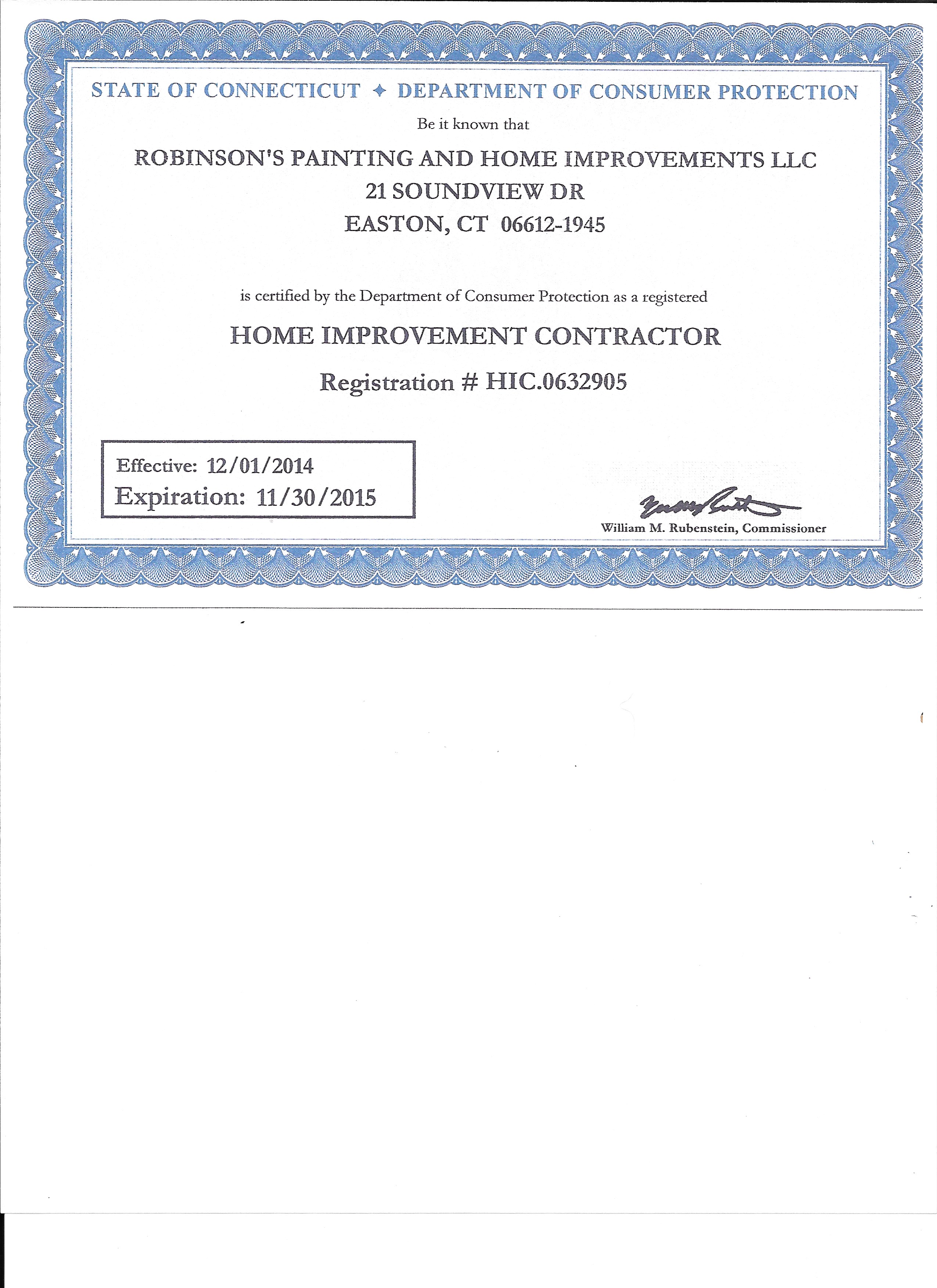 Robinson's Painting & Home Improvements LLC - Fairfield, Connecticut ...