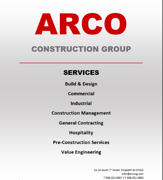 Arco Construction Group - Elizabeth, New Jersey | ProView
